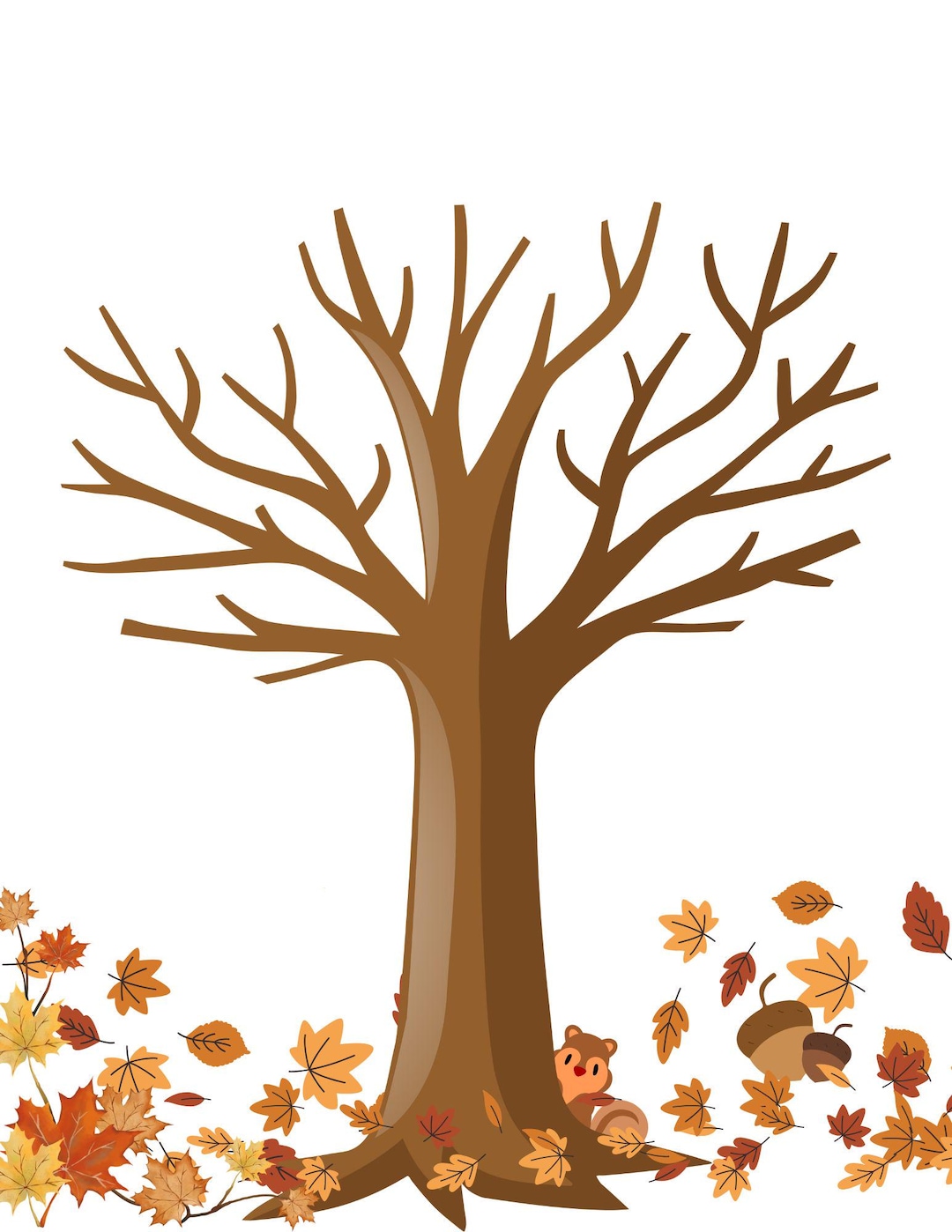 Fall Fingerprint Tree Craft Printable - Etsy