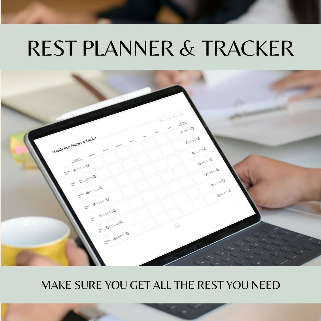 Improve Your Wellbeing and Mental Health. Weekly Rest Planner - Etsy