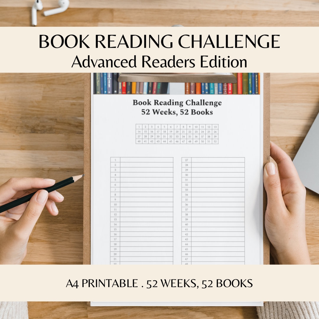 Digital Reading Tracker - Book Reading Challenge - Advanced Readers ...
