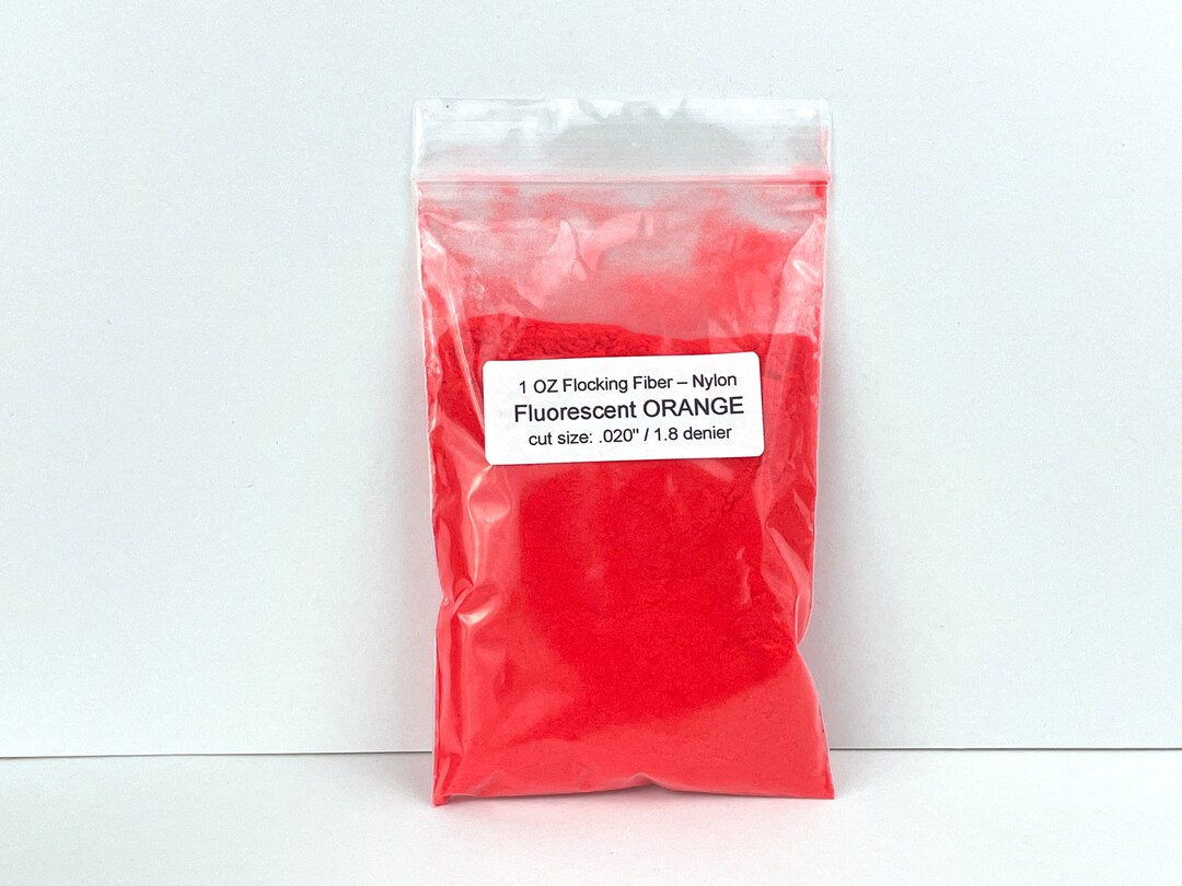 1 Oz. Flocking Fiber FLUORESCENT ORANGE Nylon - Etsy