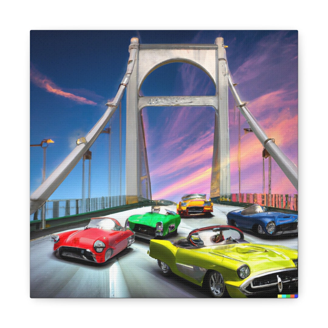 Classic Car Canvas Print - Etsy