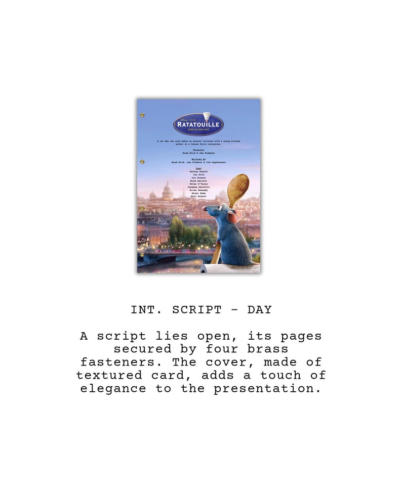Ratatouille Pixar Script/screenplay - Etsy