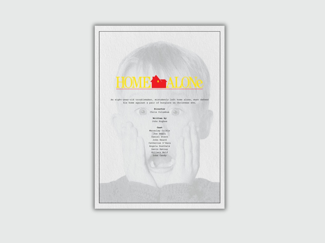 Home Alone Script/screenplay - Etsy