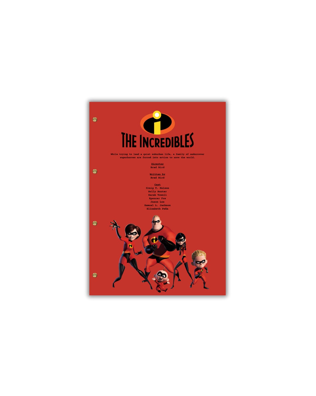 The Incredibles Pixar Script/screenplay - Etsy