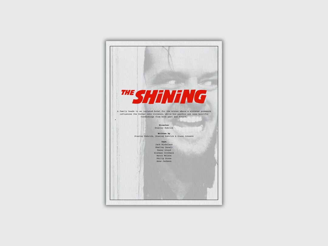 The Shining Script/screenplay - Etsy
