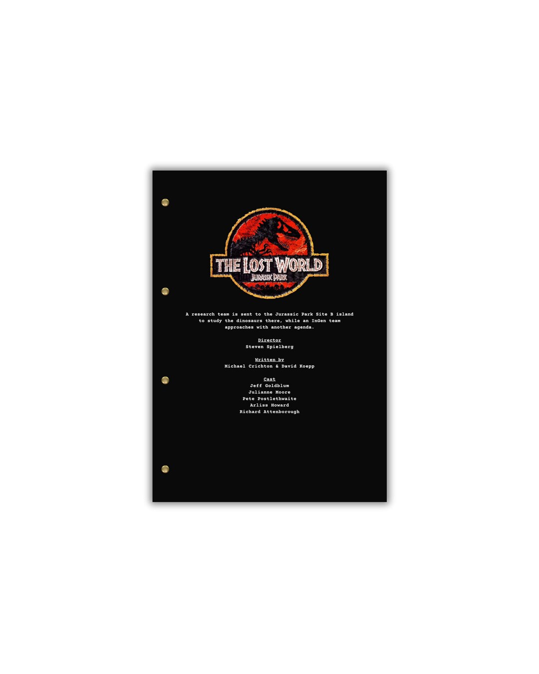 The Lost World Jurassic Park Script/screenplay - Etsy