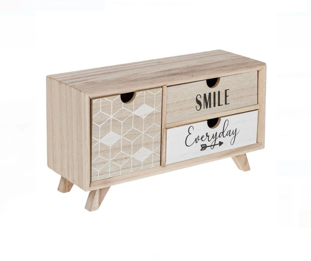 Wooden Drawers Chest With Legs and 3 Drawers, Desk Organizer, New Home ...