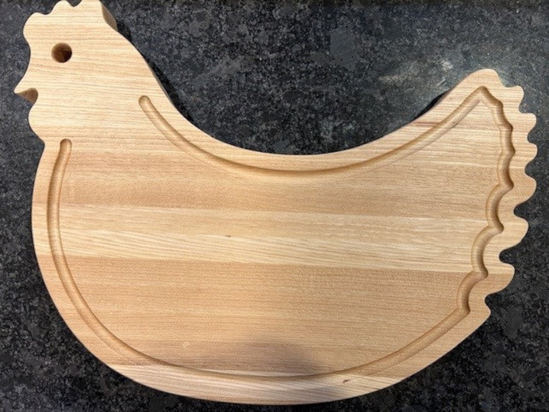 Chicken Shaped Cutting Board - Hickory - Etsy