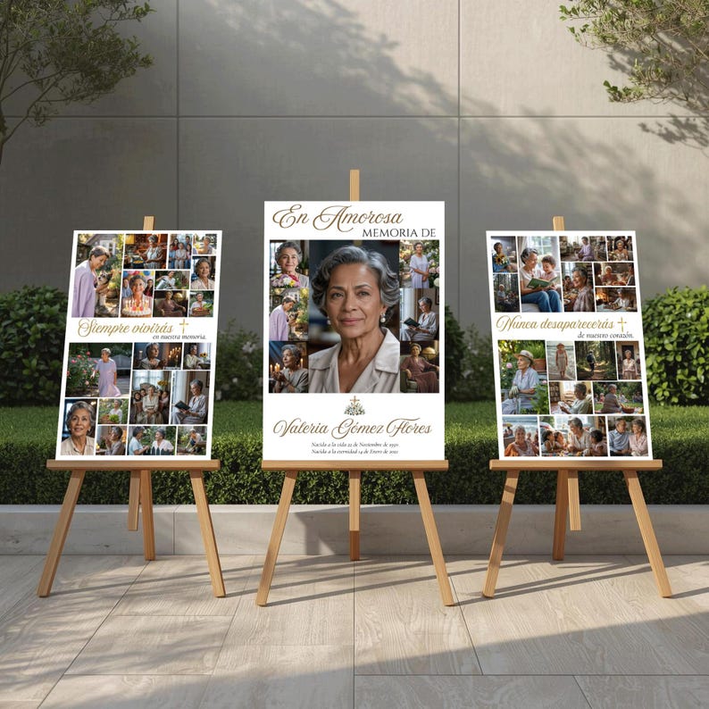 Editable Spanish Funeral Welcome Sign Template | Memorial Poster ...