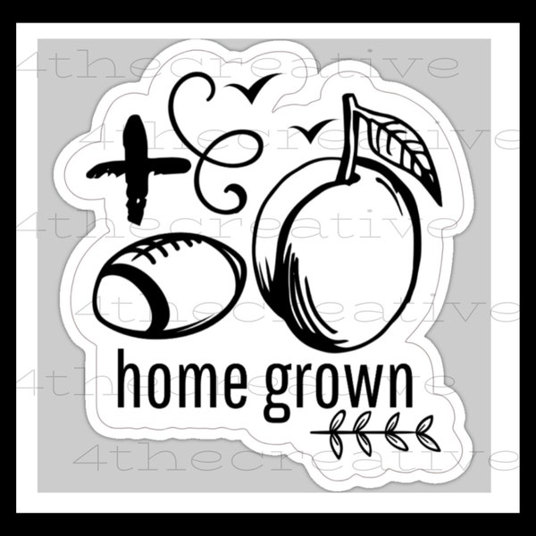 Home Grown Decal - Etsy