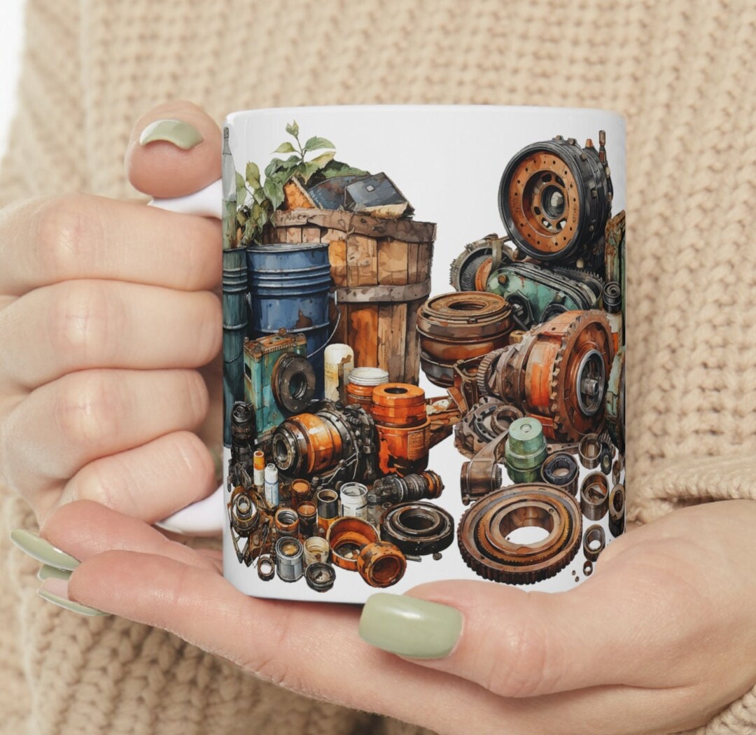 Junkyard Coffee Tea Mug, Trash and Junk Lovers, Gift for Car Auto ...