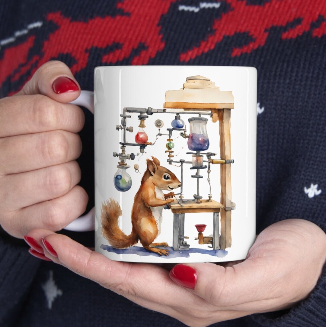 Science Squirrel Mug, Laboratory Mug, Weird and Strange Mug Gift for ...