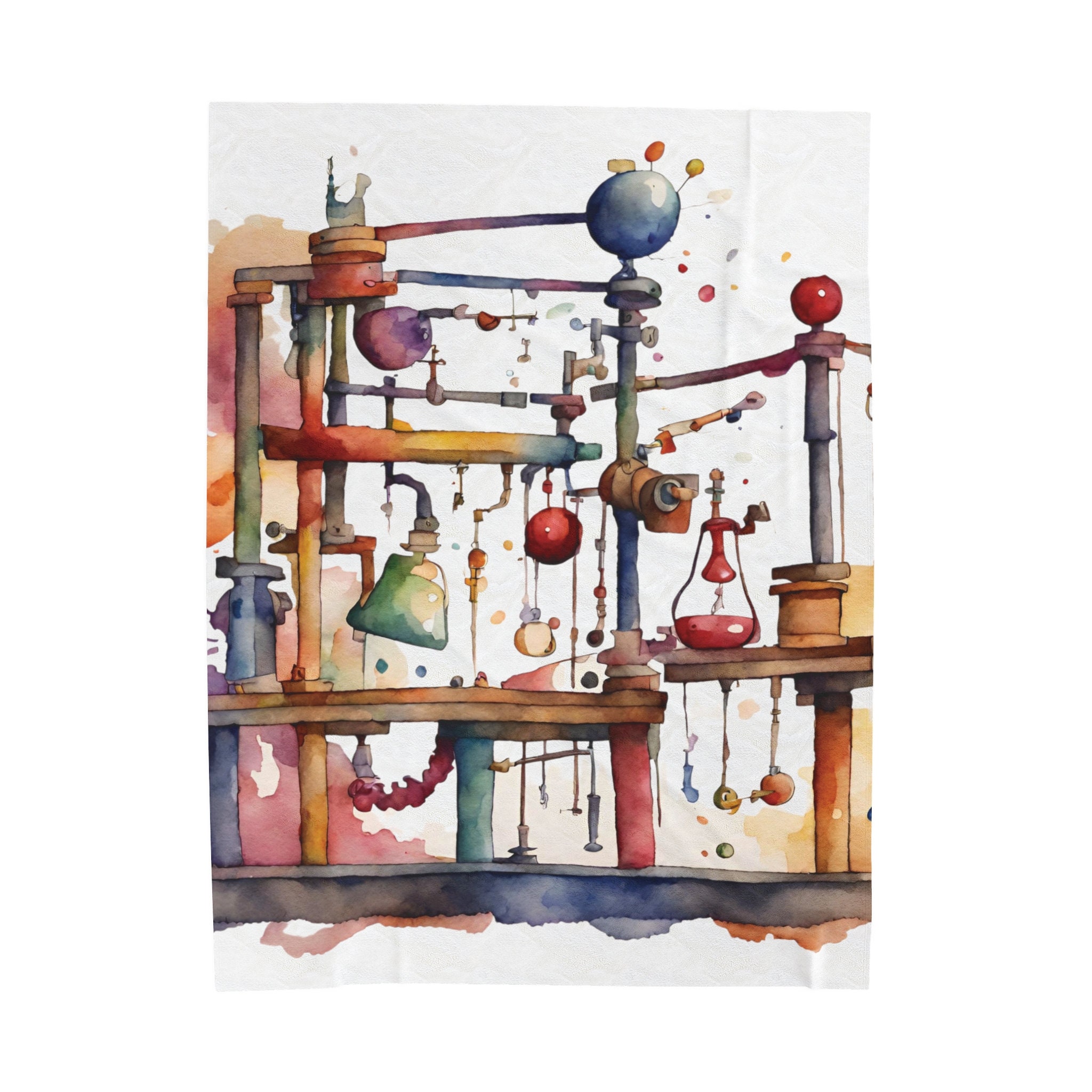 Laboratory Machine Print Blanket, Science Theme Plush Blanket, Gift for ...