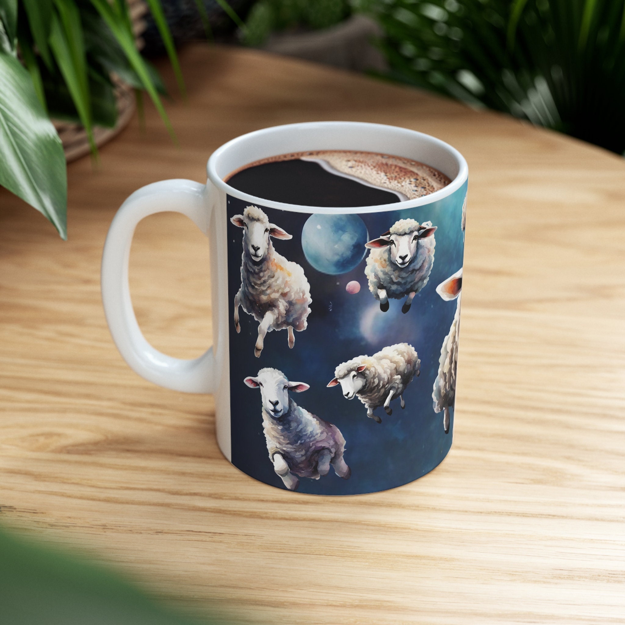 Sheep in Space Mug, Weird and Strange Mug, Gift for Teacher Scientist ...
