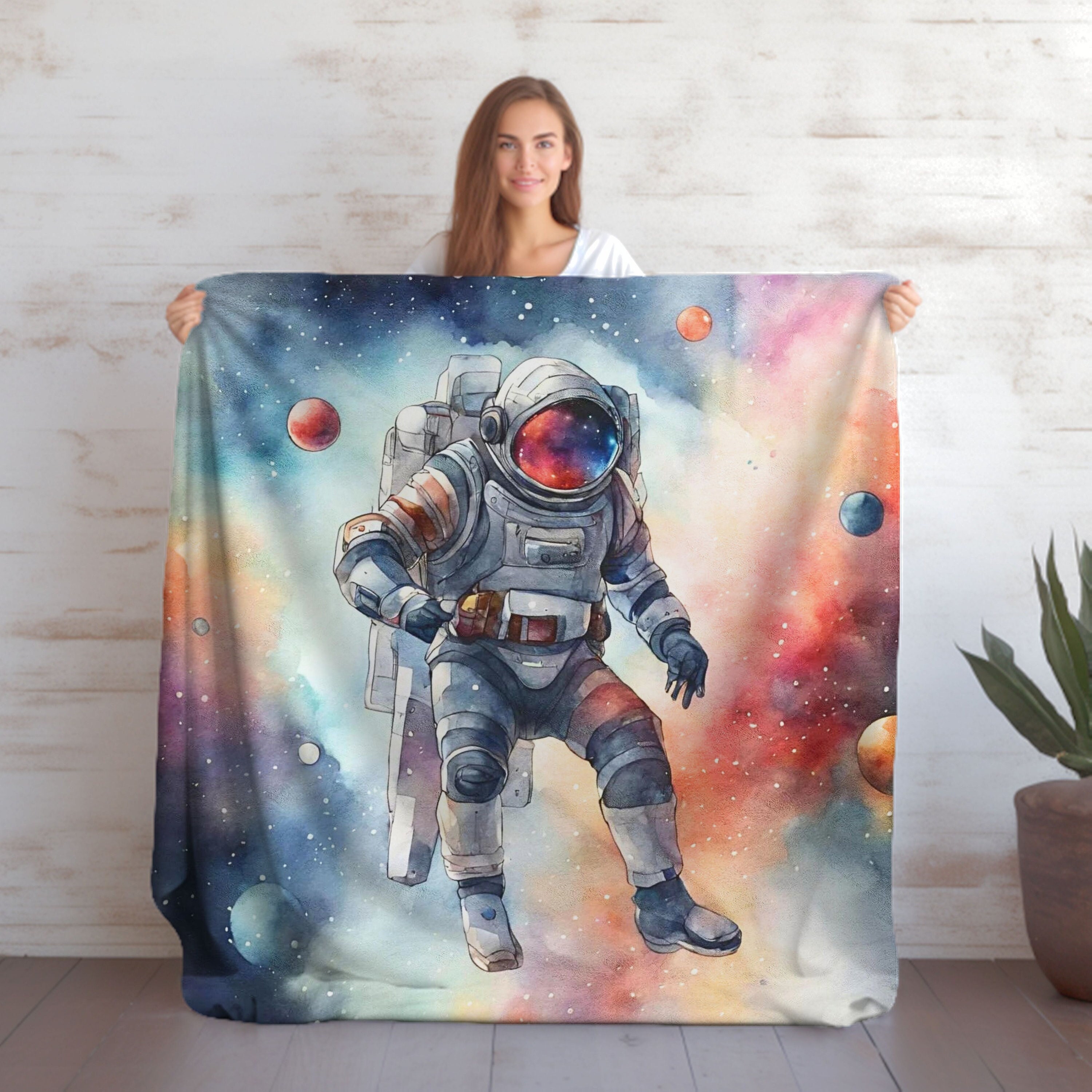 Scifi Decor Astronaut Spaceman Velveteen Plush Blanket, Fun and ...