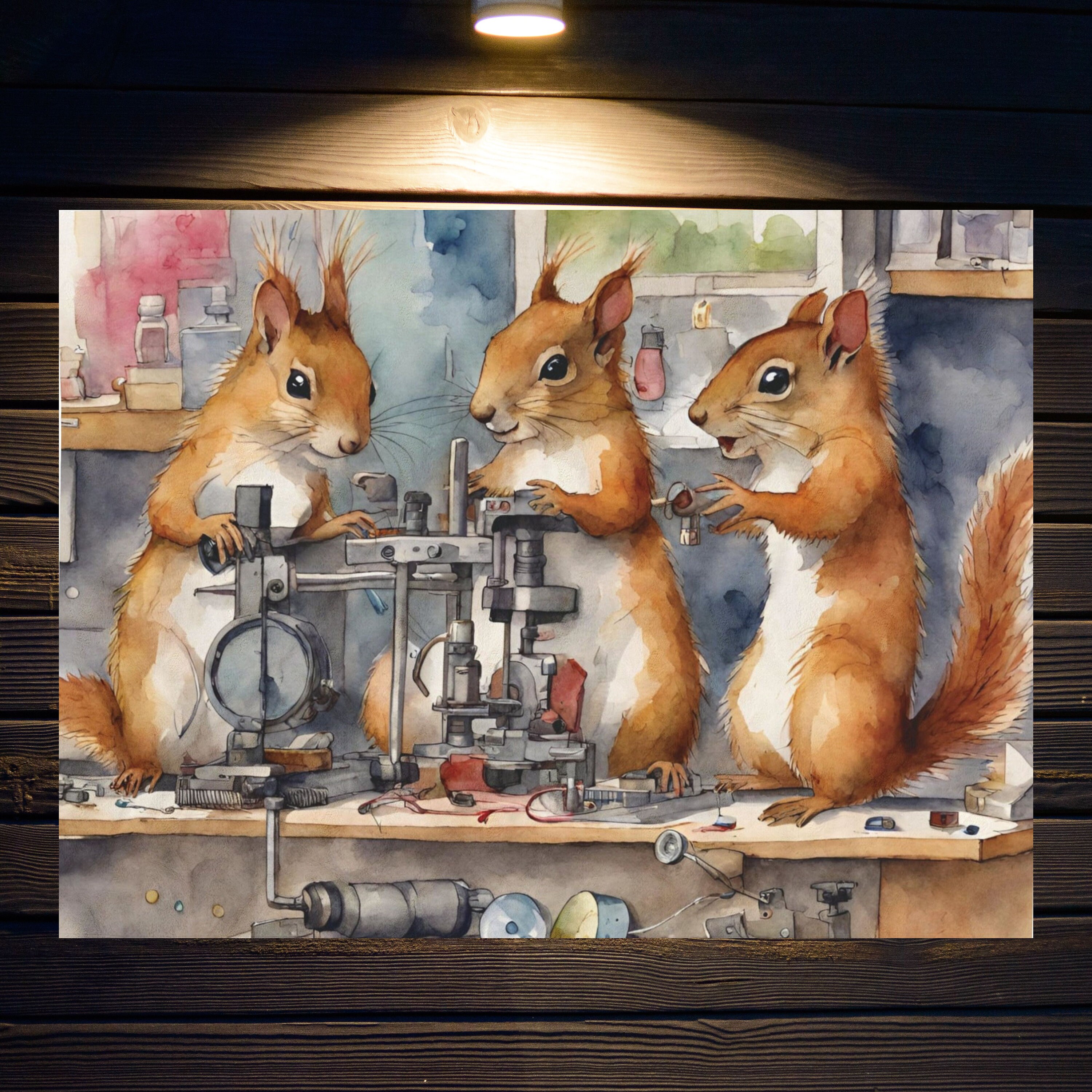 Squirrel Engineers Blanket, Science Theme Blanket, Rube Goldberg ...