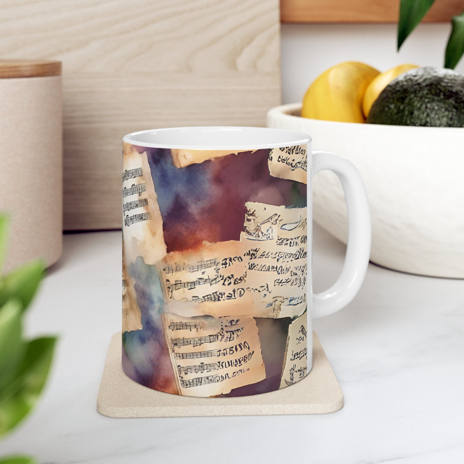 Colorful Music Mug, Music Lover Gift Mug, Musical Gift for Musician ...