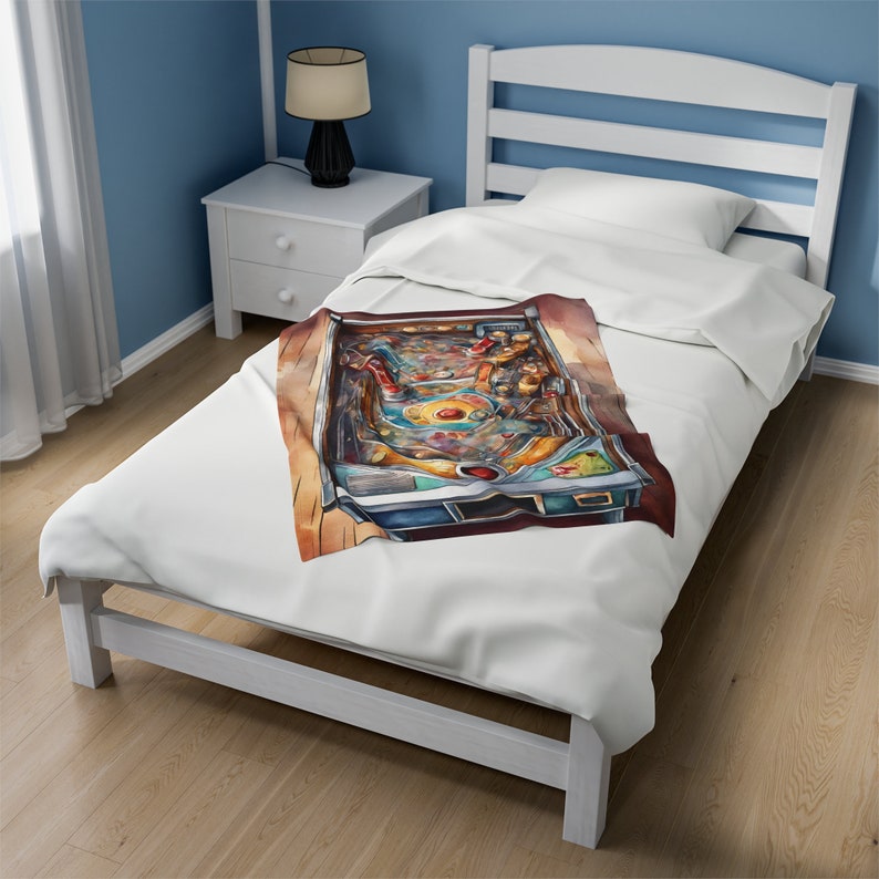 Pinball Machine Plush Blanket, Gift for Game and Retro Arcade Lovers ...
