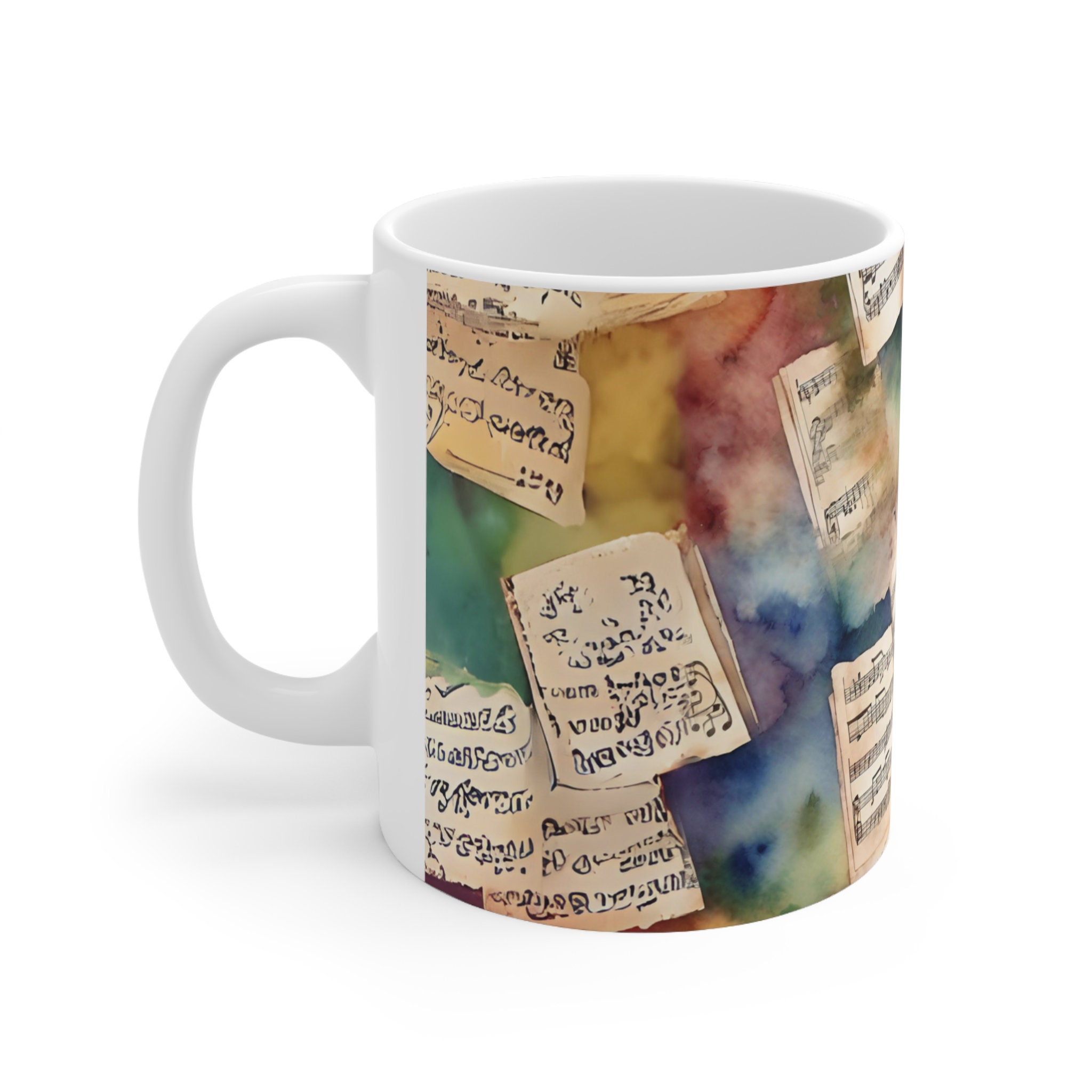 Colorful Music Mug, Music Lover Gift Mug, Musical Gift for Musician ...