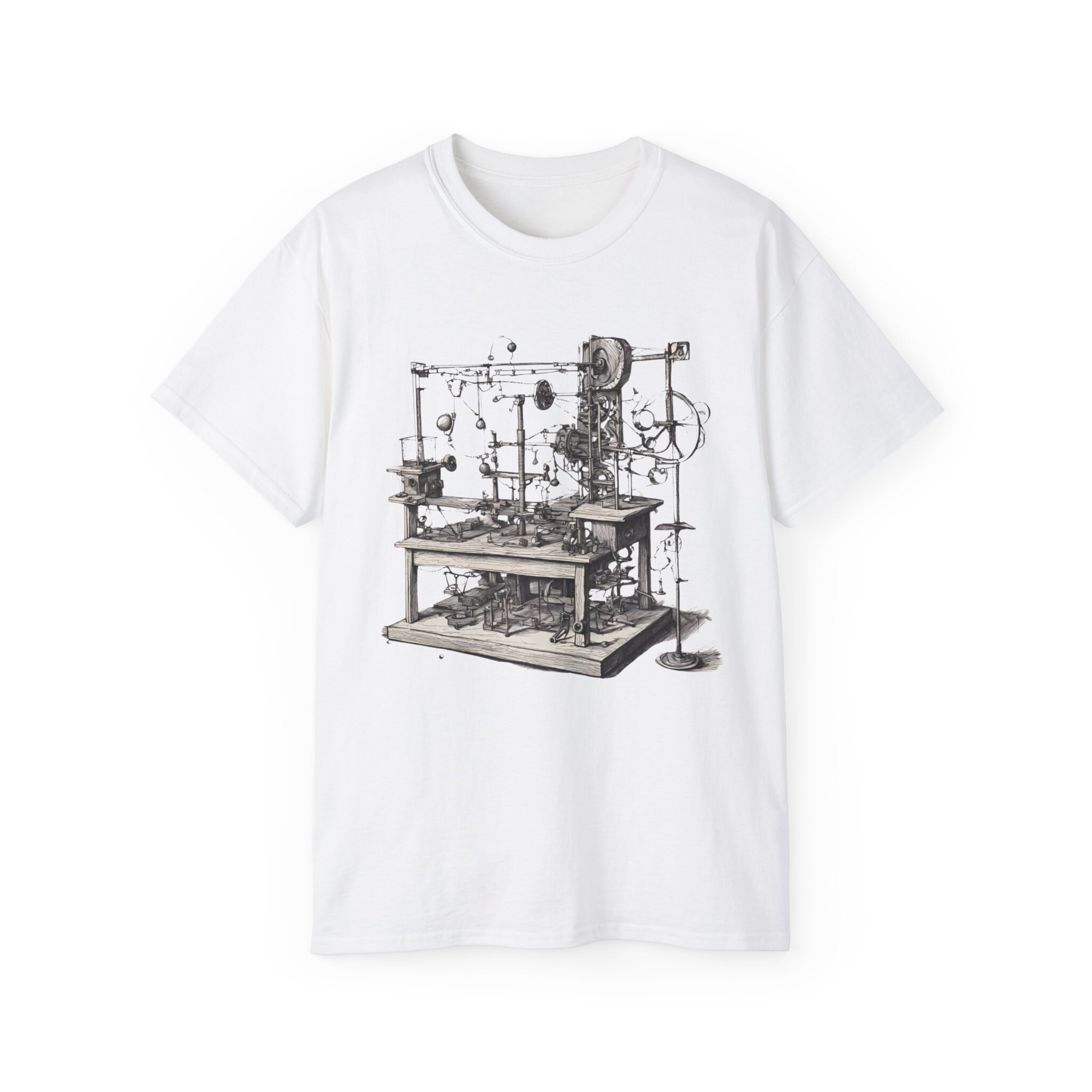 Science Workshop T-shirt, Rube Goldberg Laboratory, Weird and Strange ...