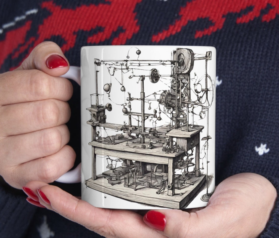 Rube Goldberg Machine Mug, Laboratory Gift for Teacher, Scientist ...