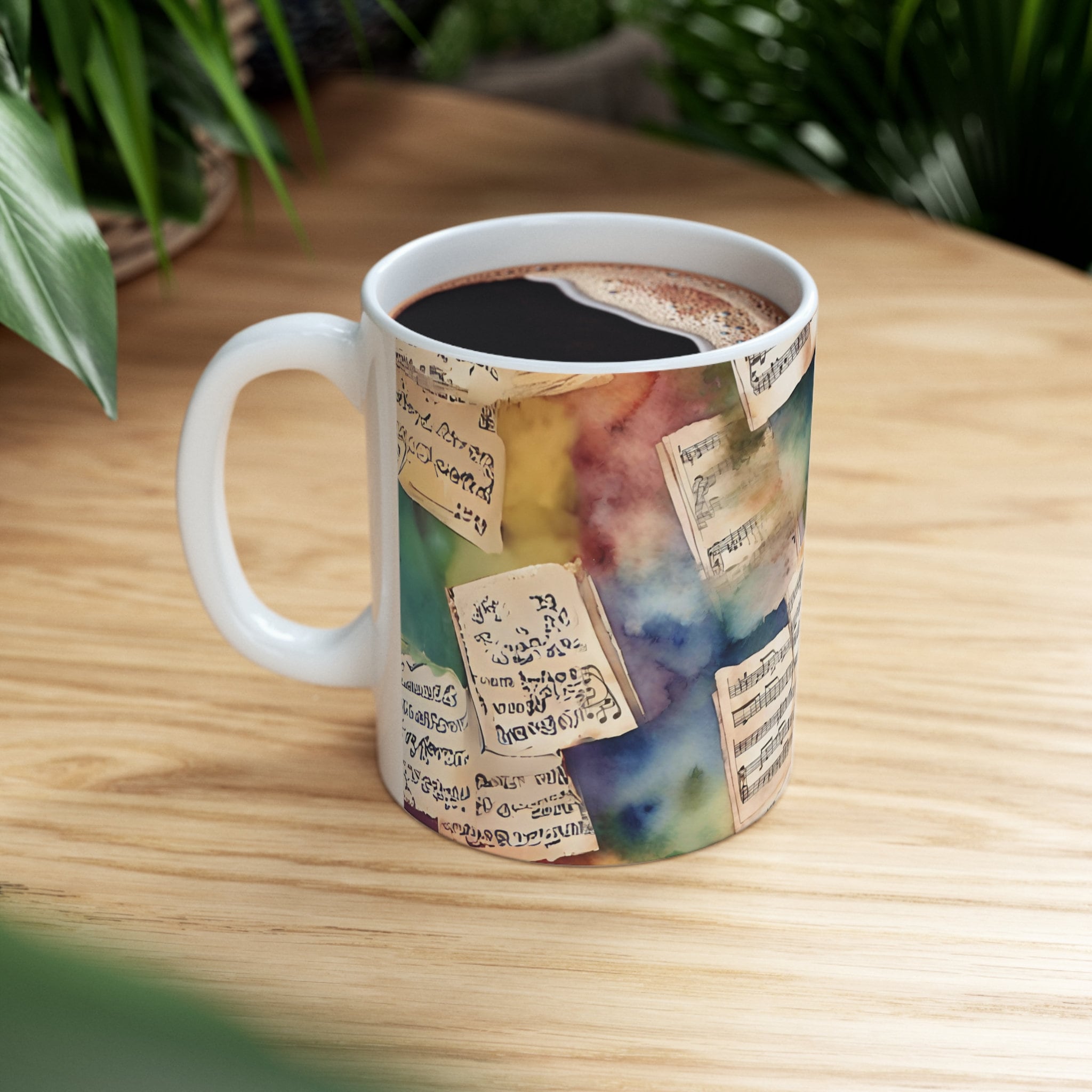 Colorful Music Mug, Music Lover Gift Mug, Musical Gift for Musician ...
