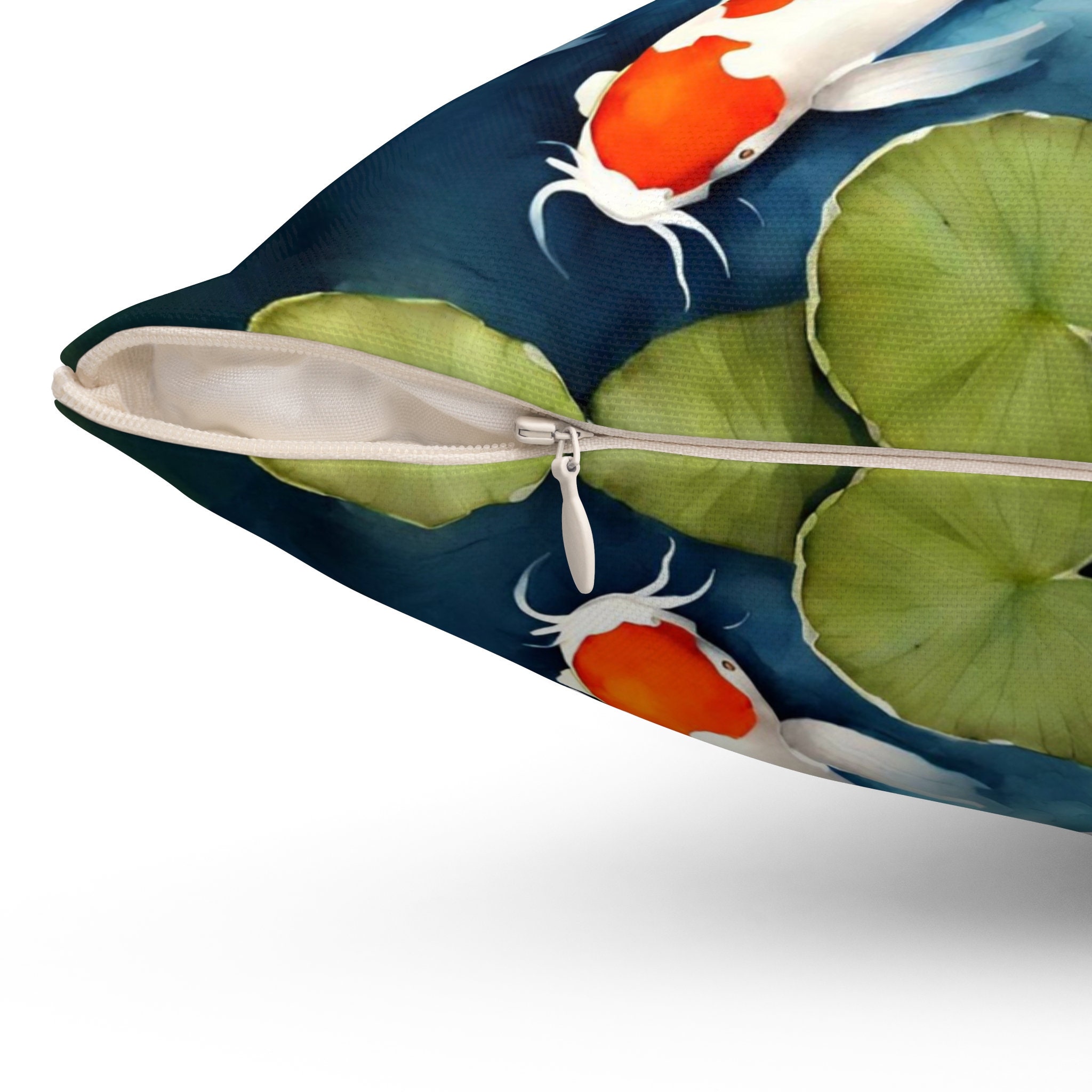 Koi Fish Pillow, 4 Sizes, Fun Koi Pond Theme Pillow Gift for Family and ...