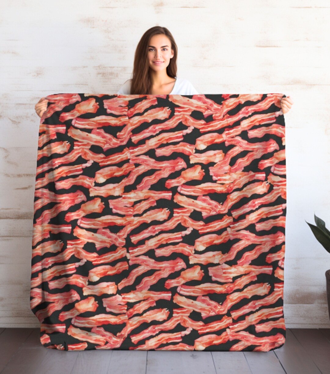 Bacon Lover Blanket Velveteen Plush Blanket, 3 Sizes to Choose, Fun ...