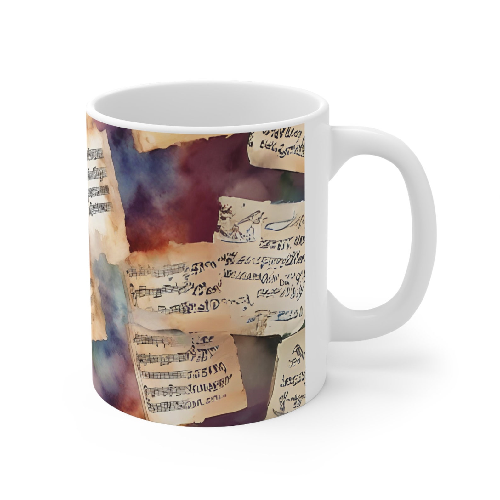 Colorful Music Mug, Music Lover Gift Mug, Musical Gift for Musician ...