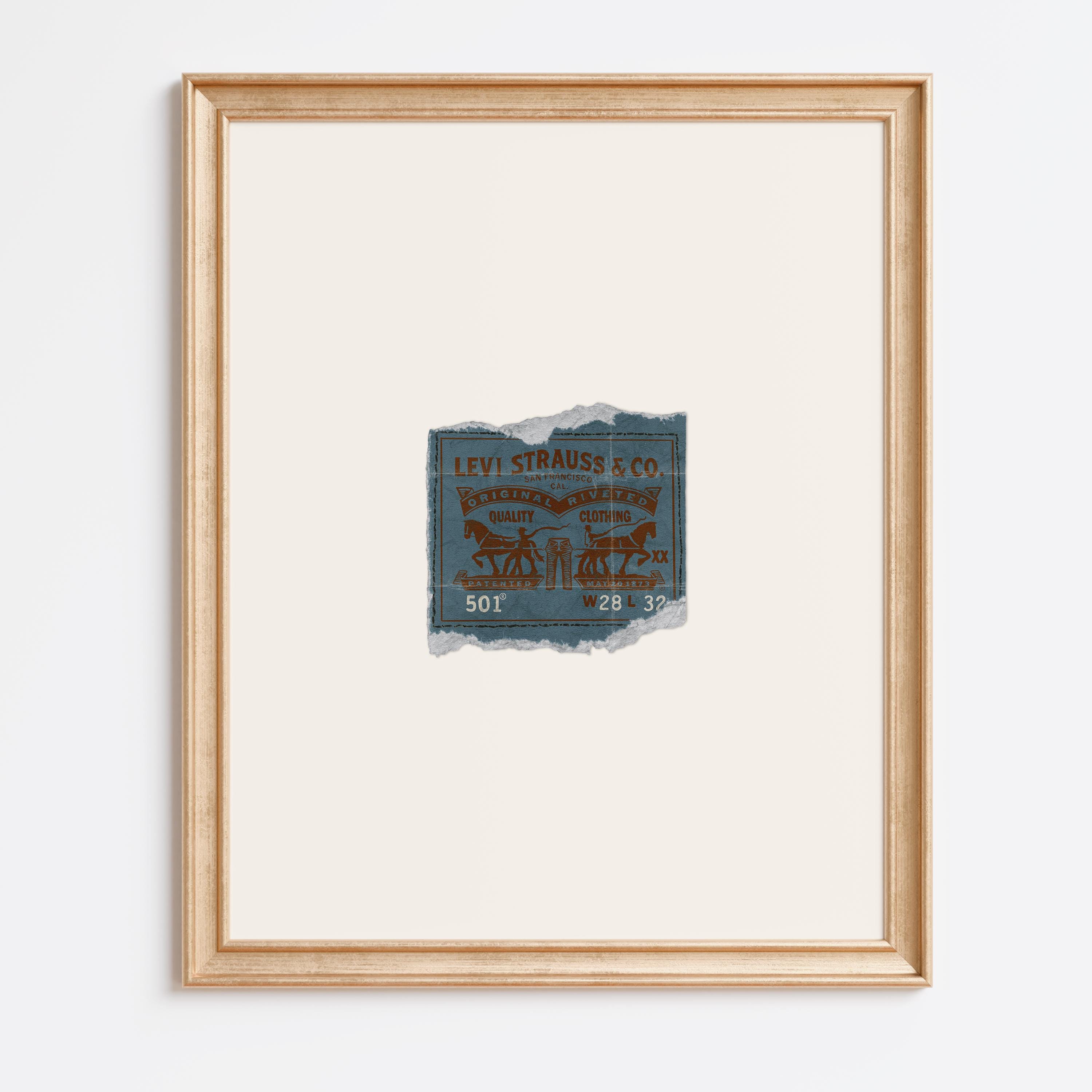 Distressed Levi's Brand Patch Illustration, Eclectic Southwestern ...