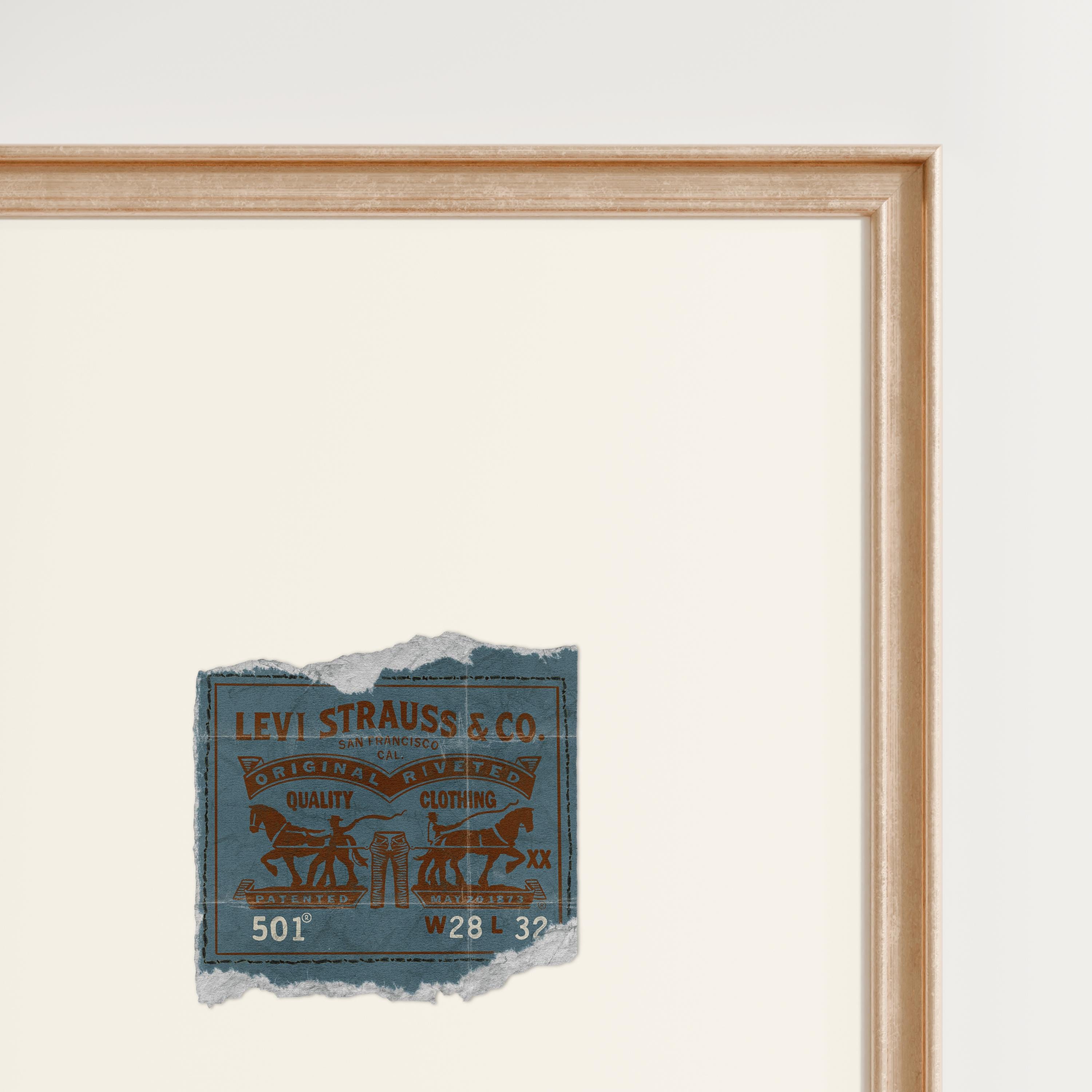 Distressed Levi's Brand Patch Illustration, Eclectic Southwestern ...
