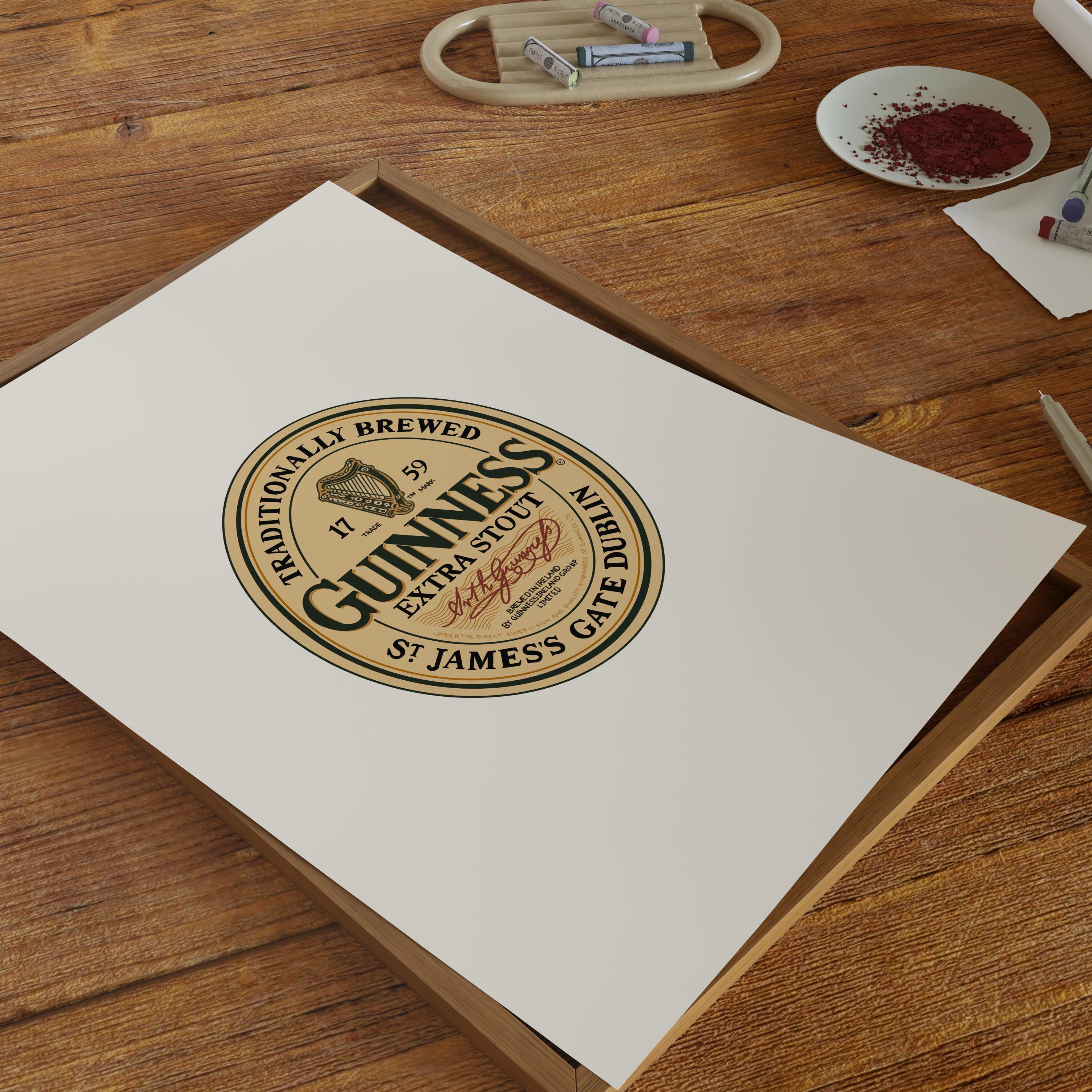 Guinness Beer Label Print, Bar Prints, Bar Cart Wall Art, Cheers Print ...