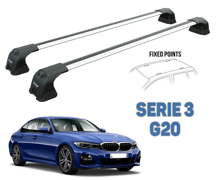 For BMW 3 G20 Roof Rack Cross Bar Metal Bracket Fix Point Alu Silver 2019 On Etsy