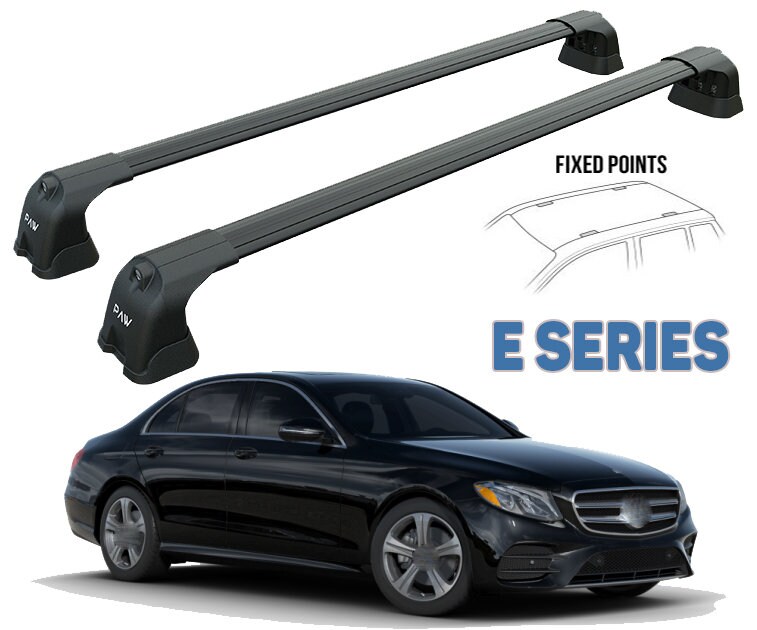 For Mercedes Benz E Sedan W213 2017 23 Roof Rack Cross Bars Fix Point Alu Black Etsy