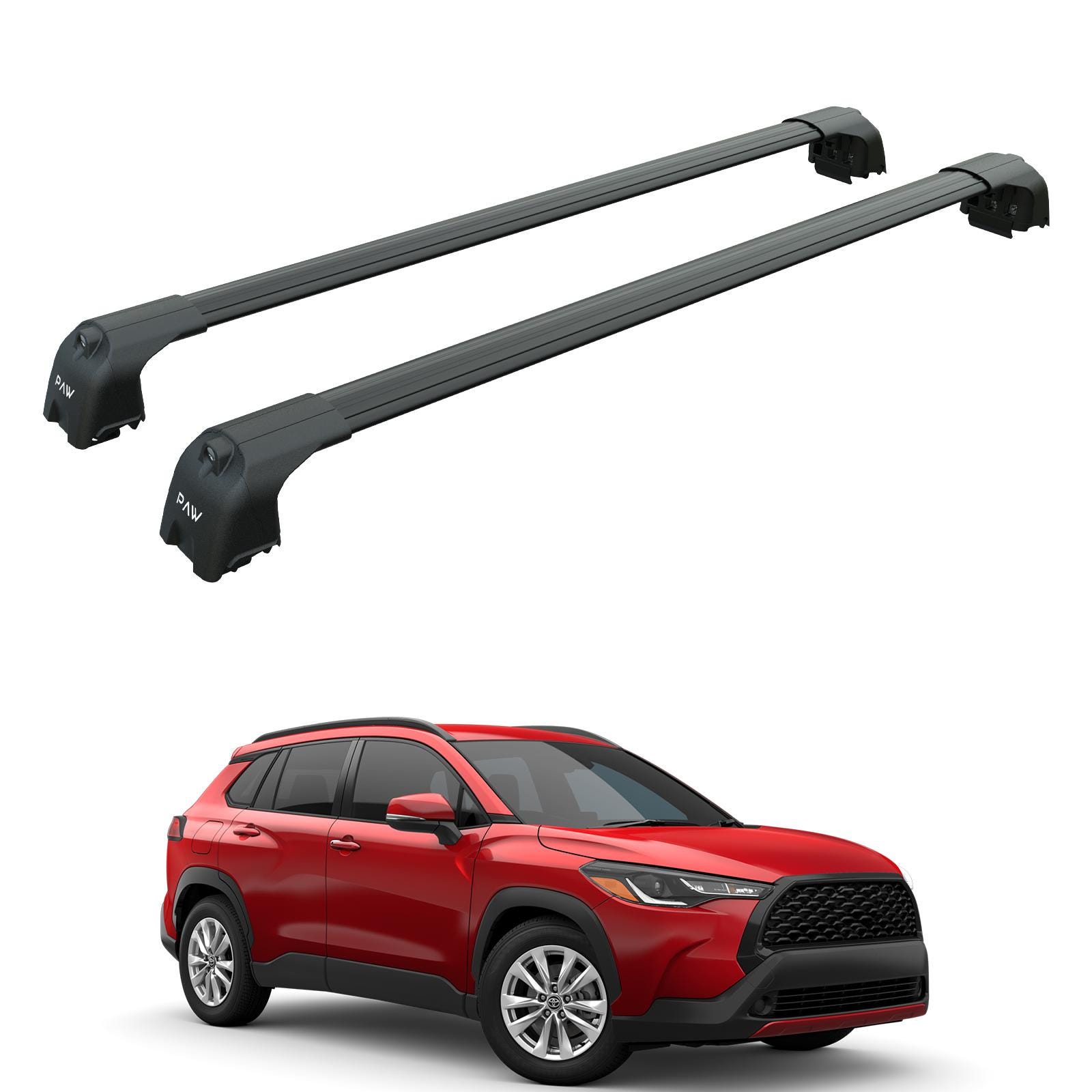 For Toyota Corolla Cross 2022 up Roof Rack Cross Bars Flush Rail Alu Black Etsy