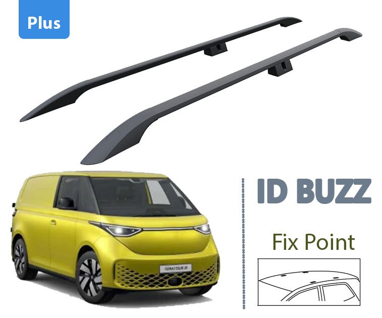 Volkswagen Id Buzz Aluminium Roof Rails Black - Etsy