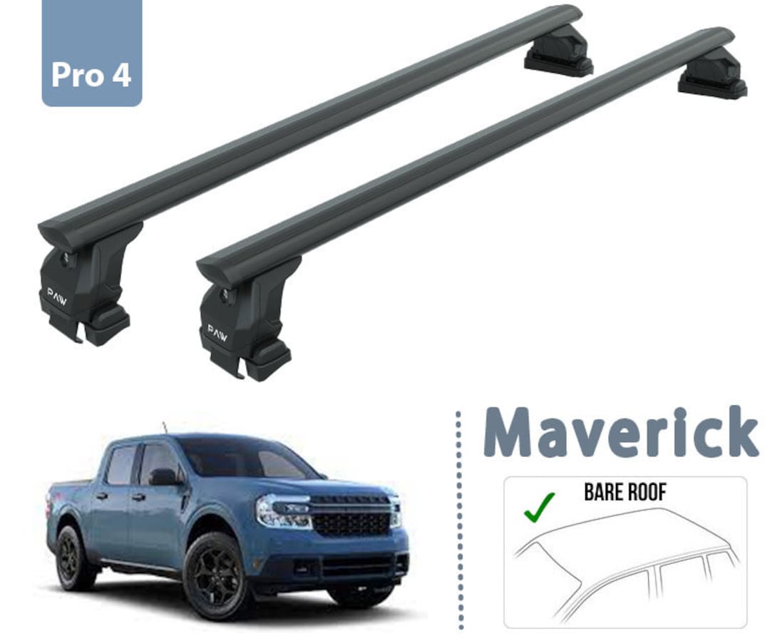 Ford Maverick Roof Rack Cross Bar Black Color Pro 4 - Etsy