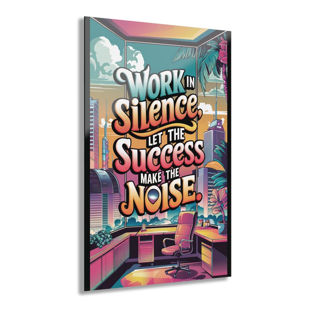 Acrylic Wall Art, Motivational Quote French Cleat Hanging, Success ...