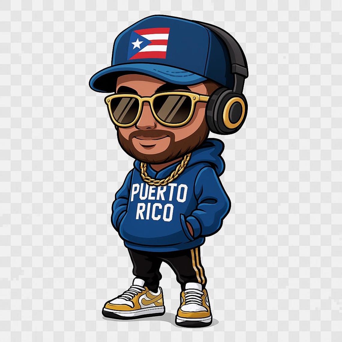 Puerto Rican Boy Cartoon PNG - Etsy