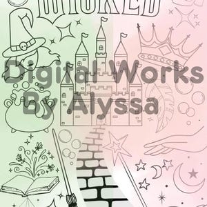 Wicked! Digital Coloring Page PDF Simple Printable - Etsy Australia