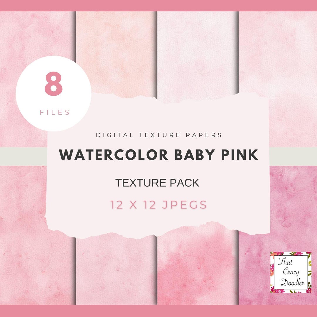 Watercolour Baby Pink Digital Paper Texture Kids Room Background Wash ...