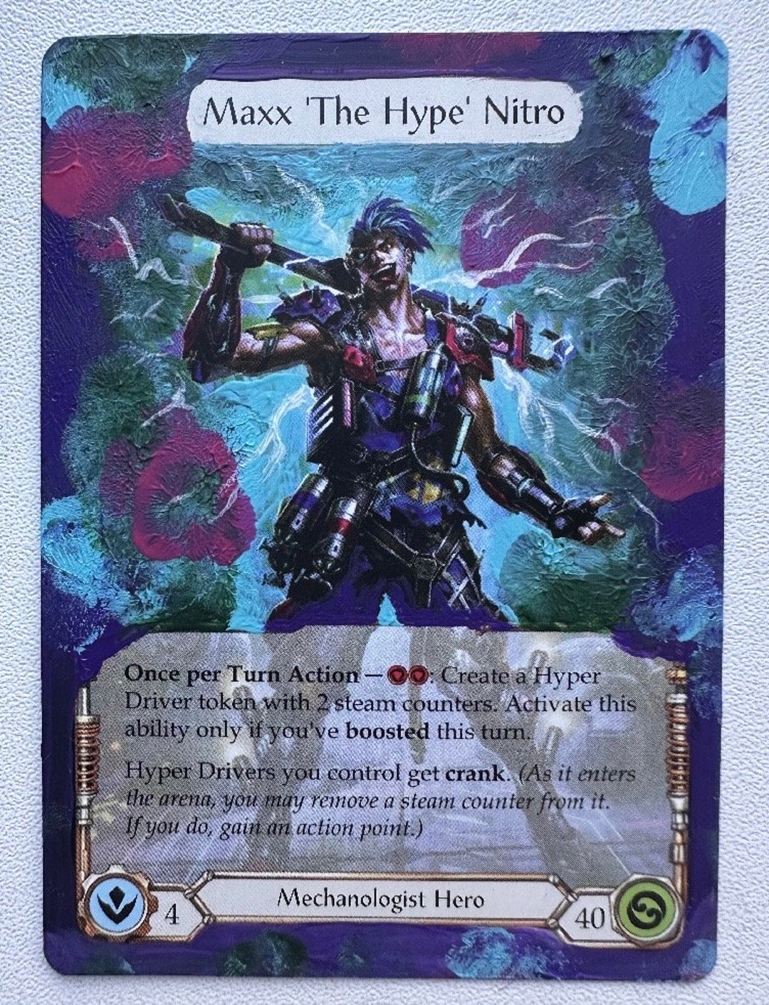 Flesh and Blood TCG Maxx “the Hype” Nitro Extended Art Hero Alter - Etsy