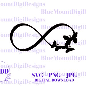 Infinity Butterfly SVG PNG Files, Digital Download, Butterflies ...