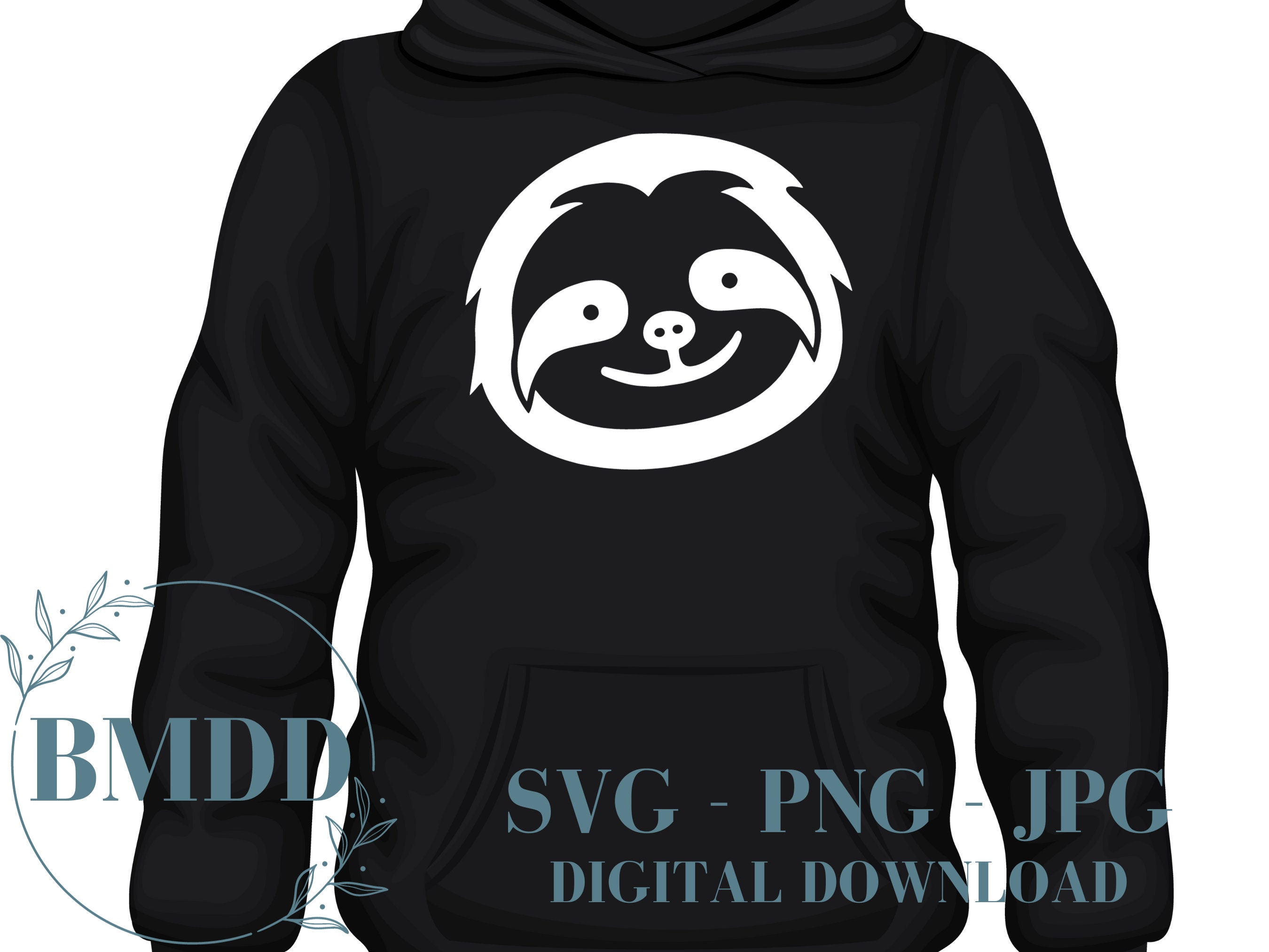 Sloth Face SVG, JPG, PNG Download, Sloth Svg, Sloth Cut Files, Spirit ...