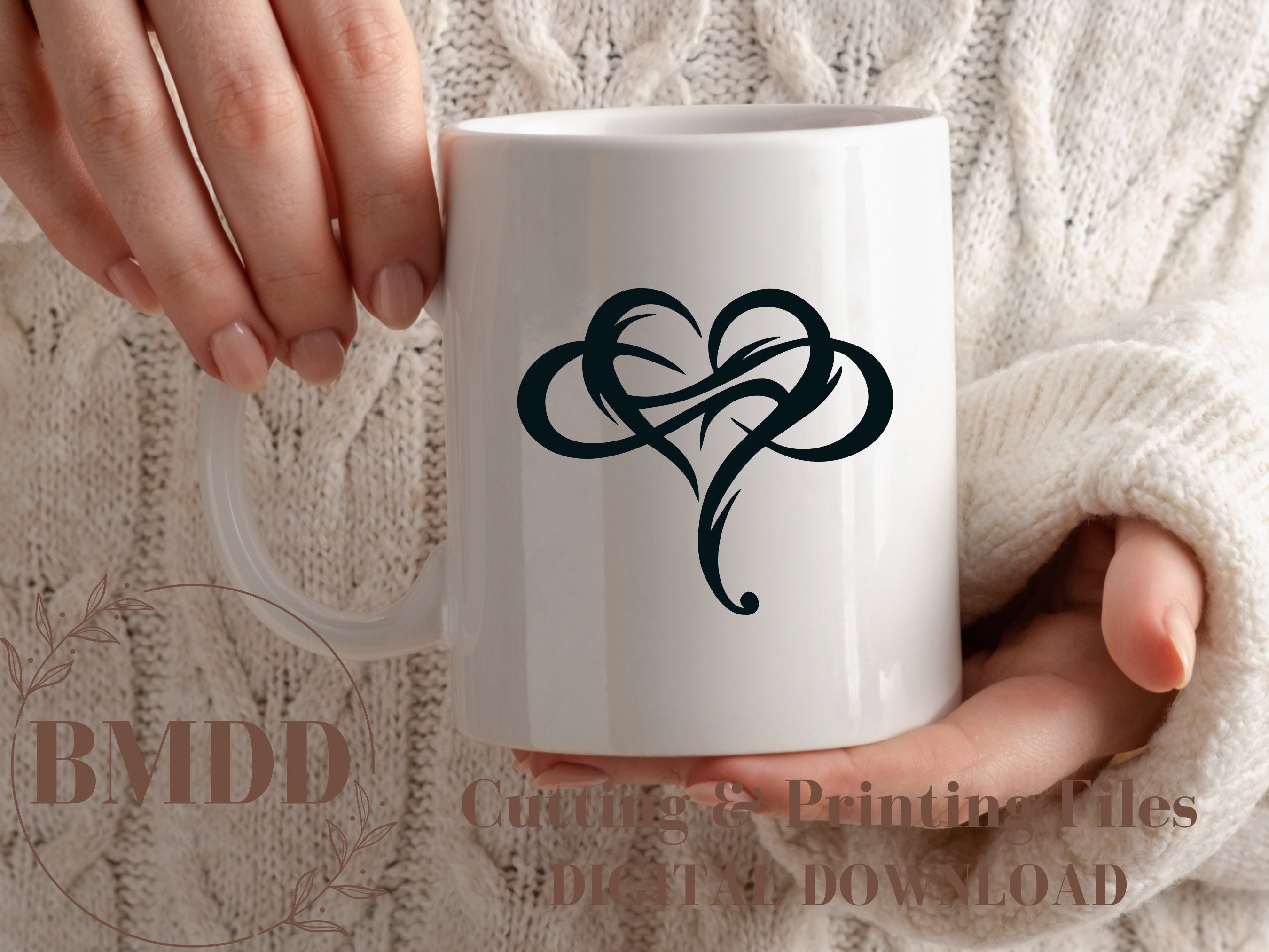 Infinity Thorn Heart SVG, JPG, PNG, Love Heart With Thorns Instant ...