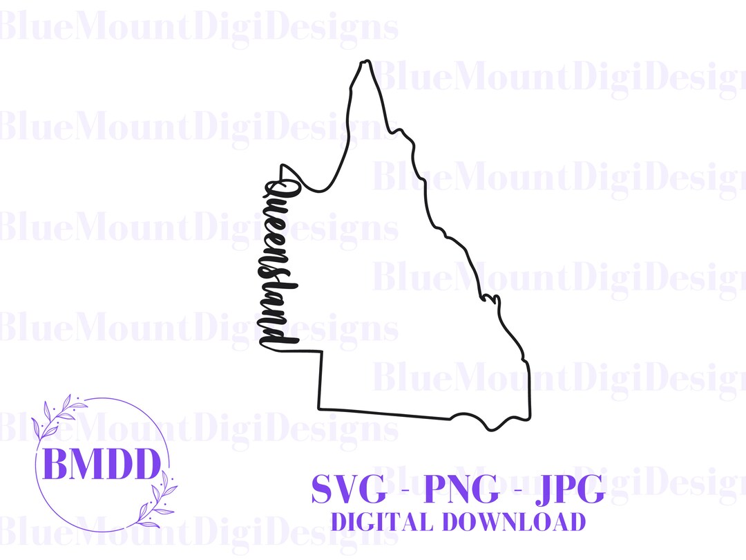 Queensland Outline SVG Download, Qld Svg, Qld Png, Queenslander Svg ...