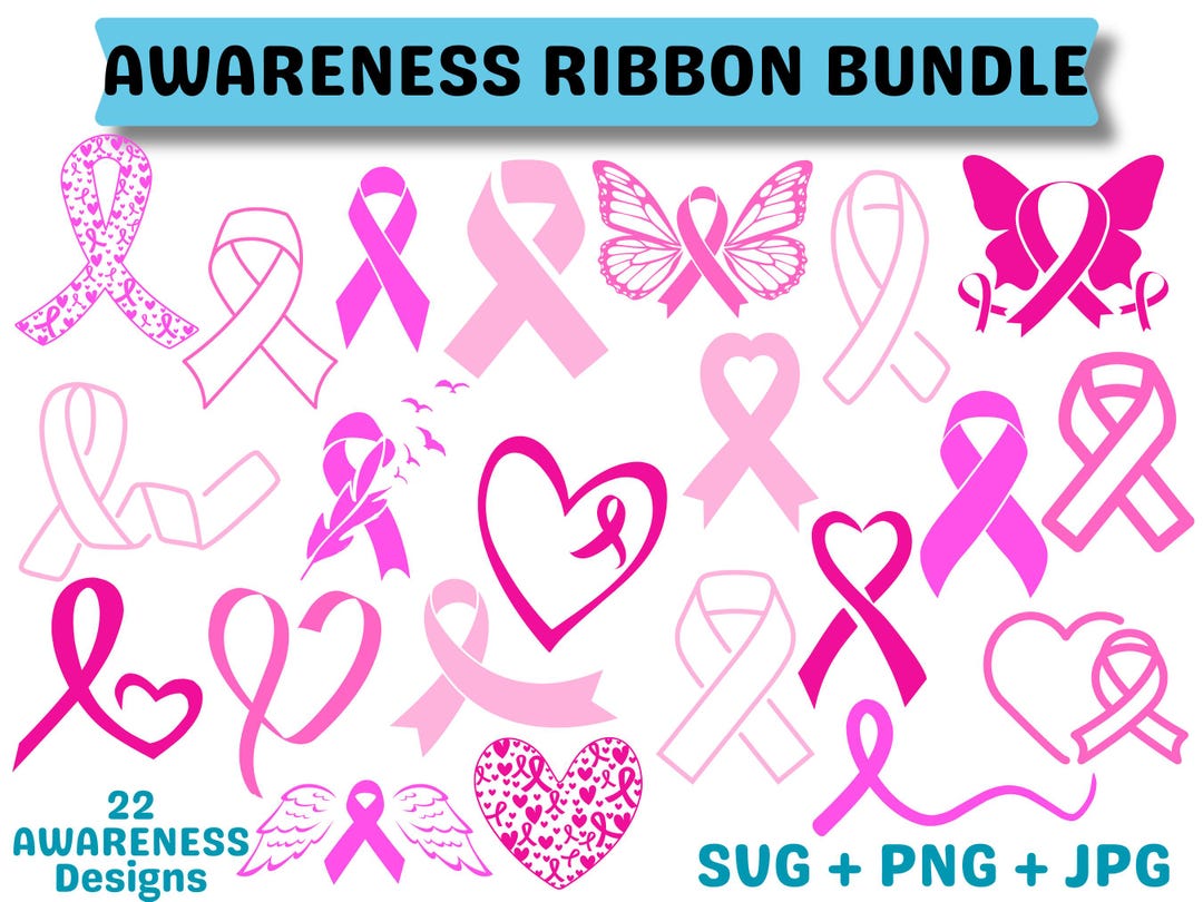 Bundle of Svgs, Pngs, Jpgs, Cancer Awareness, Breast Cancer Svgs ...