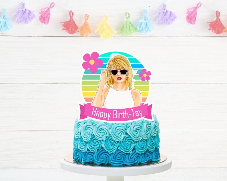 Swiftie Cake Topper, Eras Tour Party Decorations, Printable Taylor ...
