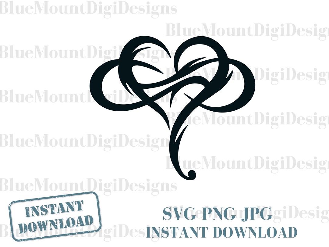 Infinity Thorn Heart SVG, JPG, PNG, Love Heart With Thorns Instant ...