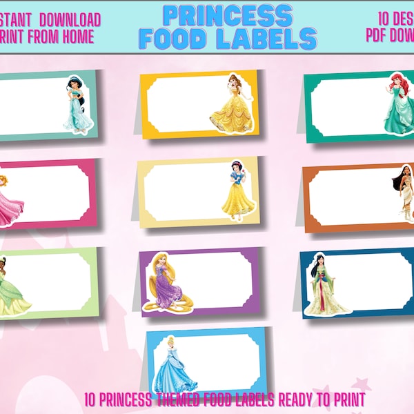 Princess Labels - Etsy